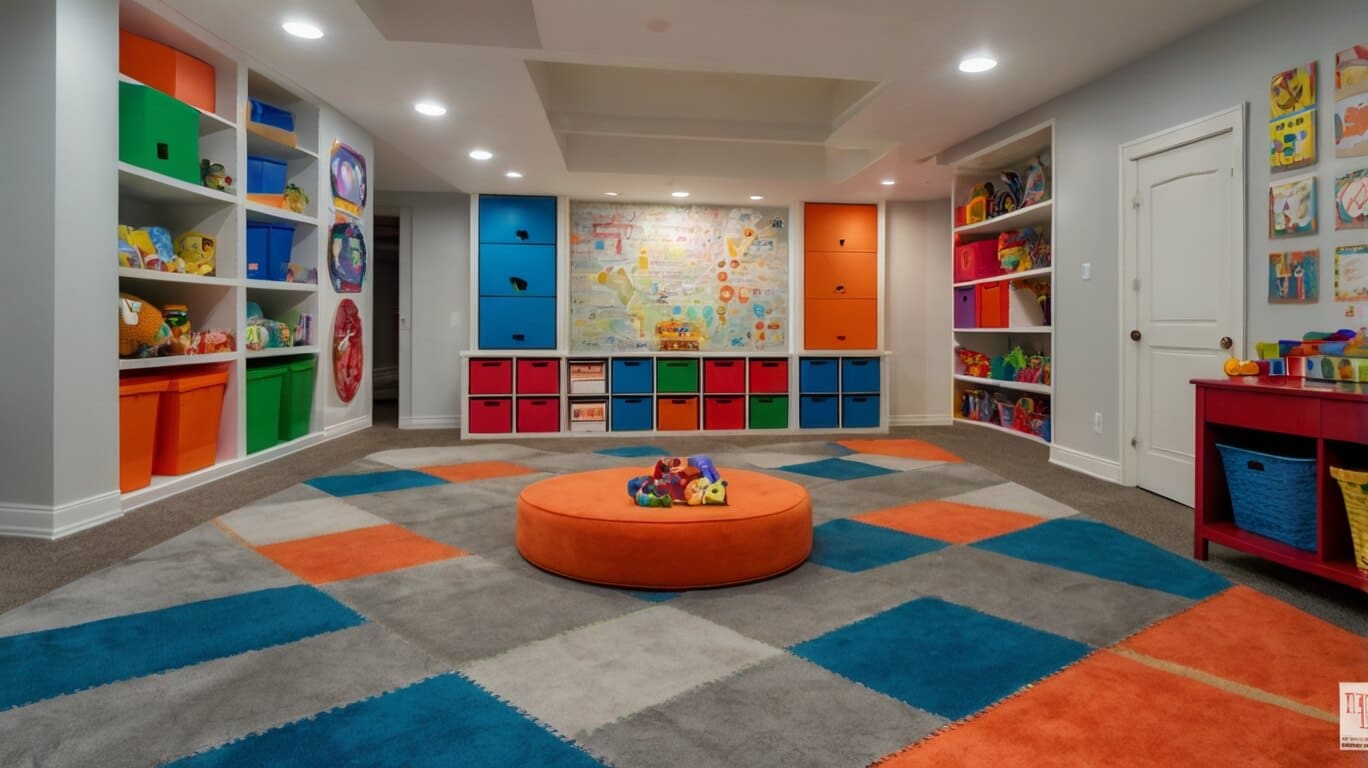 Kid-Friendly Basement Playroom | DMV Kitchen & Bath